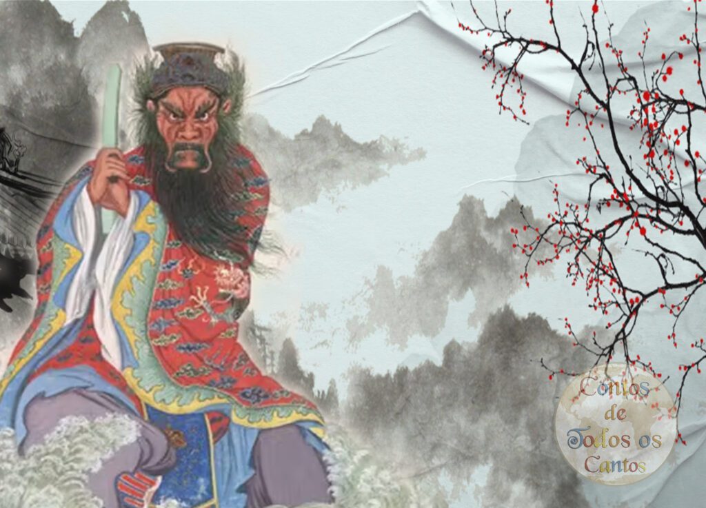 Longwang, o Rei Dragão Chinês Deus dos Quatro Mares